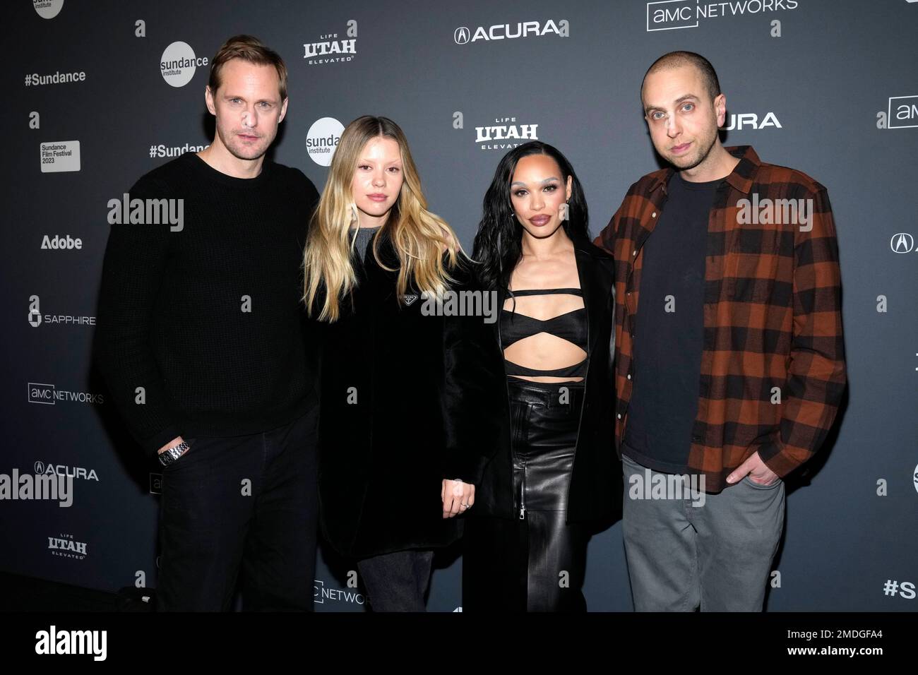 Alexander Skarsgard, from left, Mia Goth, Cleopatra Coleman and Brandon ...