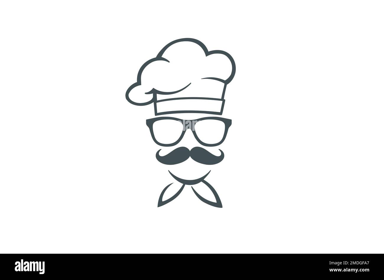 Chef Head Mustache Geek Man Logo Vector Symbol Stock Vector Image & Art ...