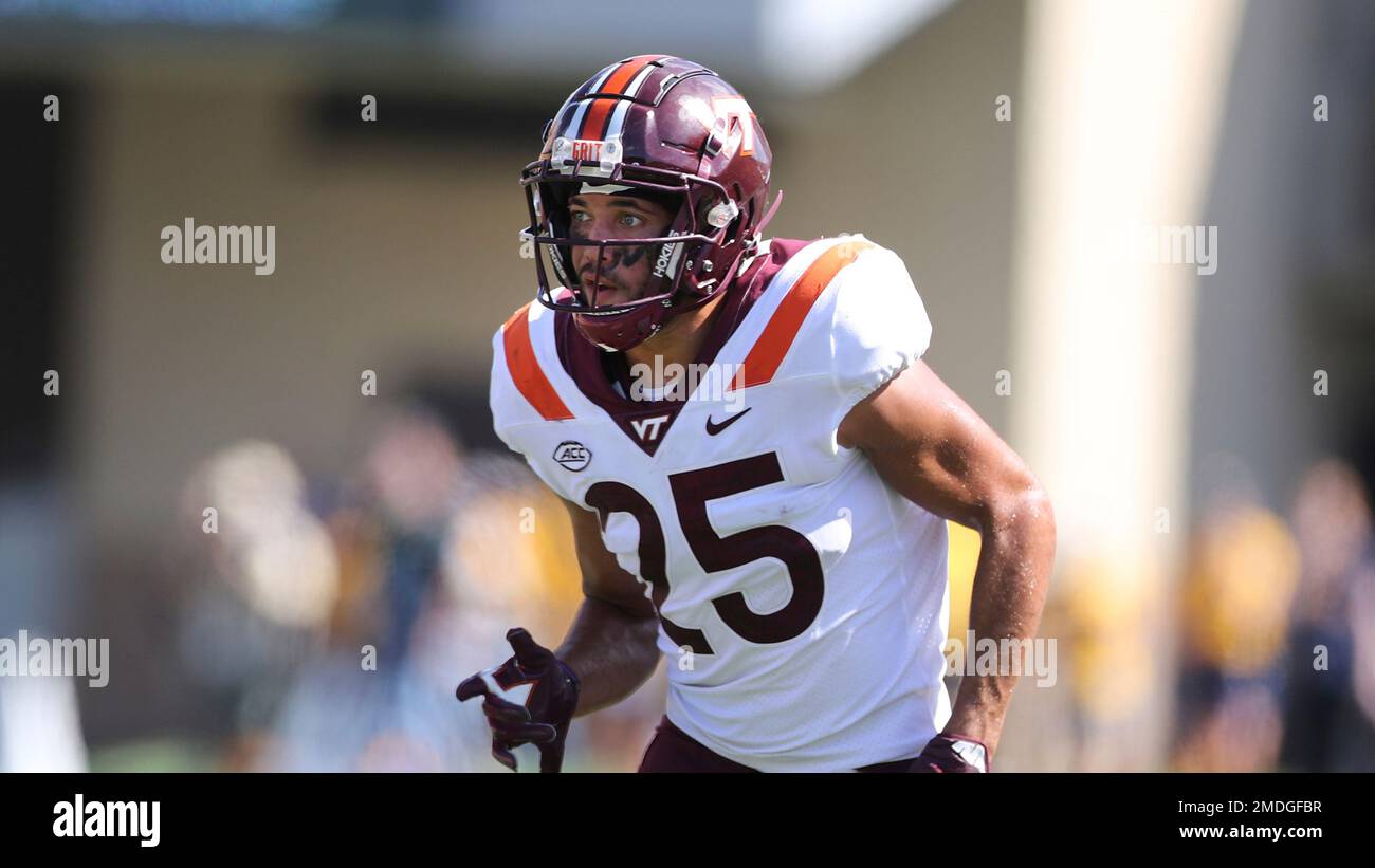 Virginia Tech's Kaleb Smith #25 in action against West Virginia during ...