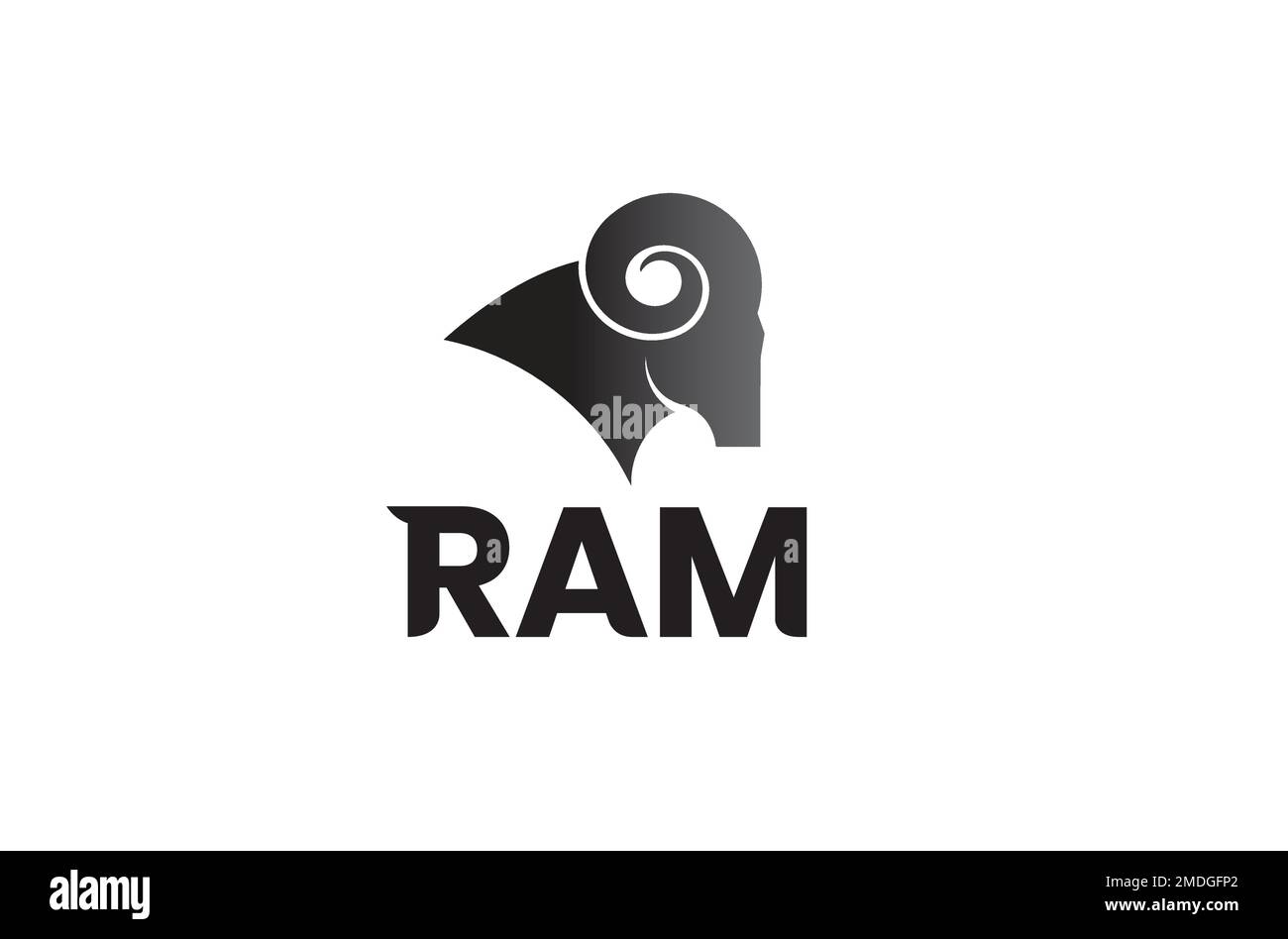 creative abstract ram horn Sheep bighorn head attack logo vector symbol ...