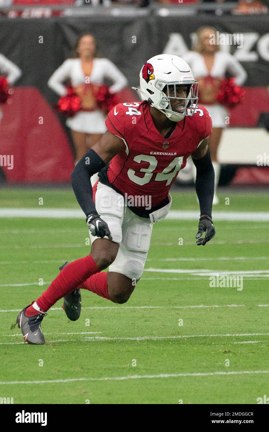 Arizona Cardinals safety Jalen Thompson during warmups before a ...