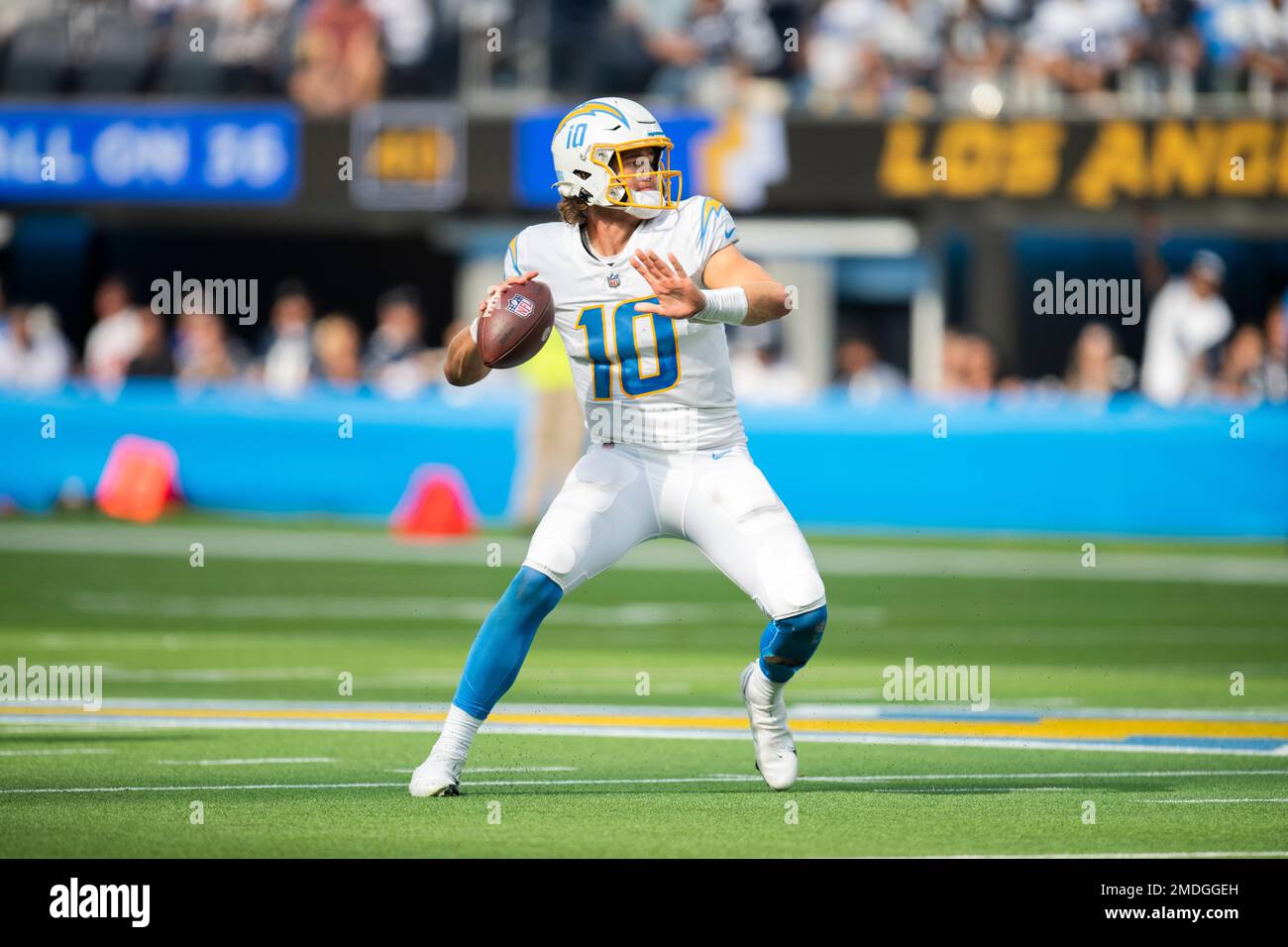 Los Angeles Chargers quarterback Justin Herbert (10) in action during ...