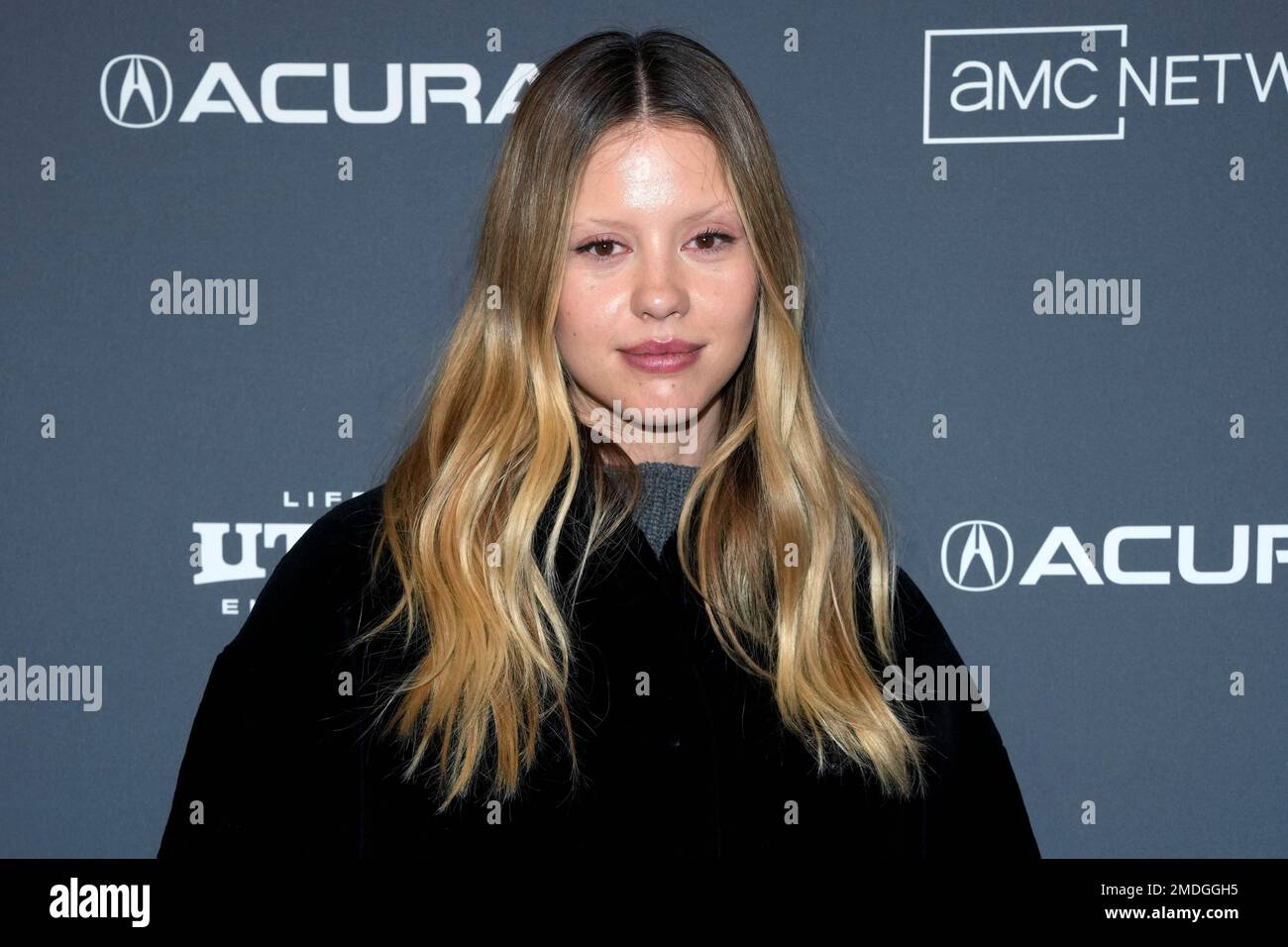 Mia Goth attends the premiere of "Infinity Pool" at The Ray Theater during the 2023 Sundance ...