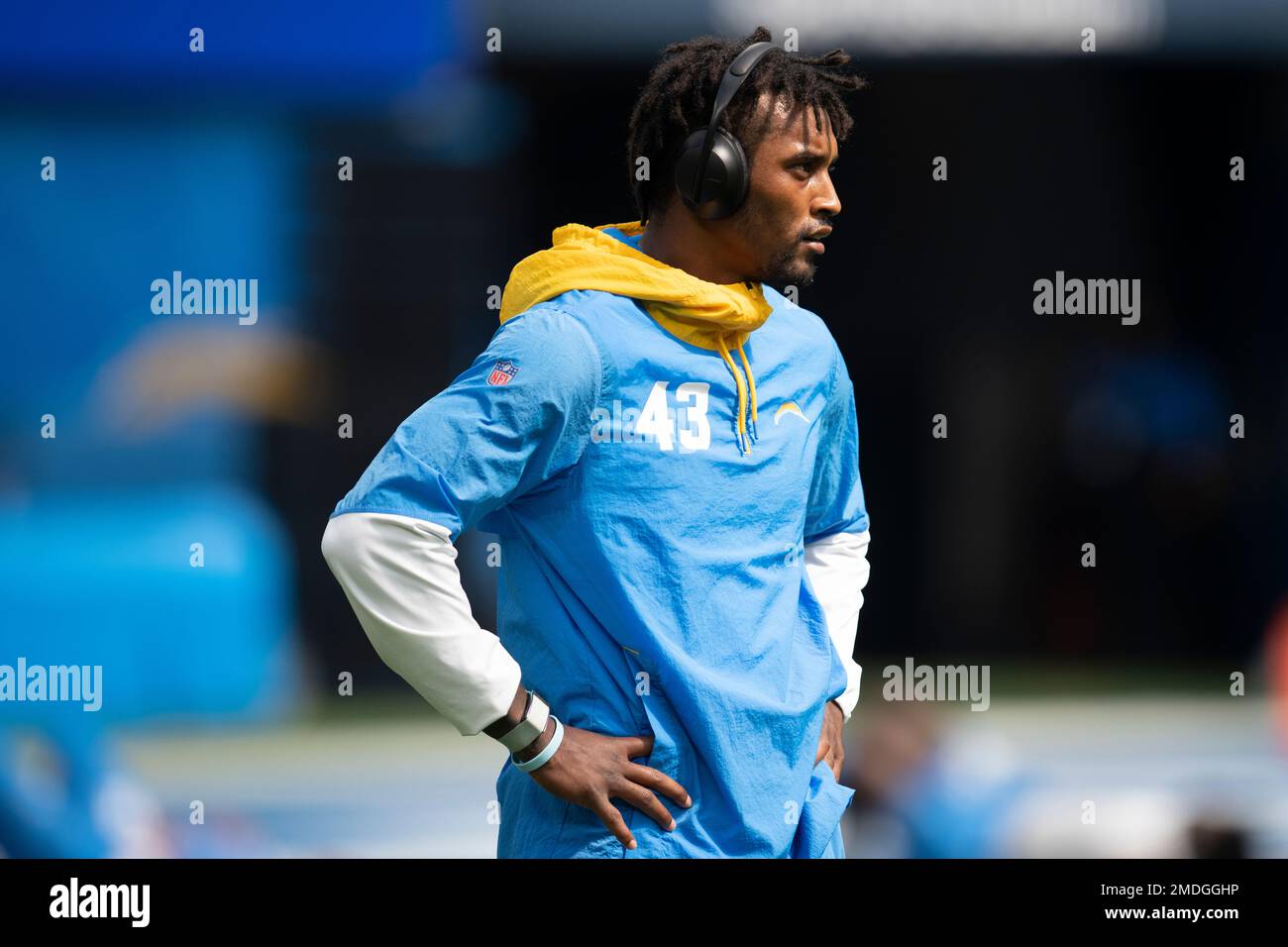 Los Angeles Chargers cornerback Michael Davis (43) before an NFL ...