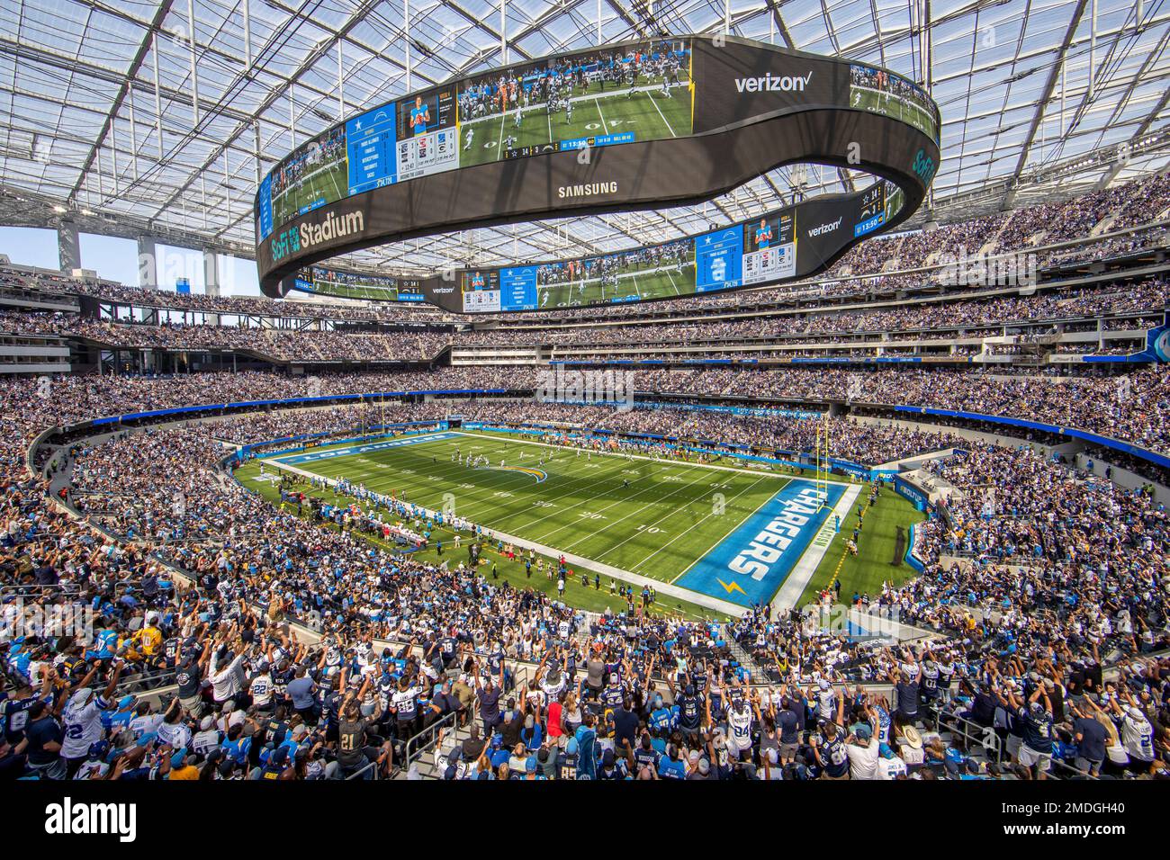General overall interior view of SoFi Stadium as the Los Angeles ...