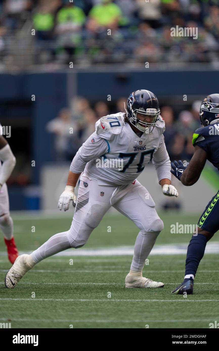 Tennessee Titans offensive tackle Ty Sambrailo (70) during an NFL ...