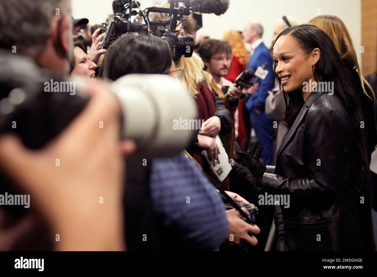 Cleopatra Coleman attends the premiere of "Infinity Pool" at The Ray ...