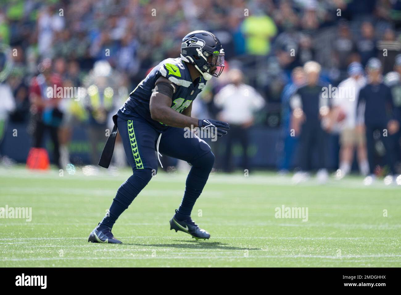 Seattle Seahawks defensive end Benson Mayowa (10) during an NFL ...