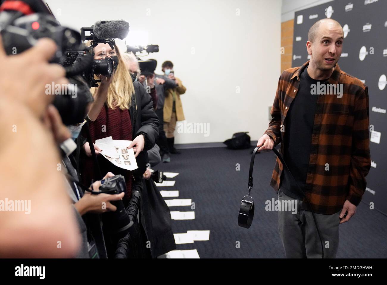 Brandon Cronenberg attends the premiere of "Infinity Pool" at The Ray ...