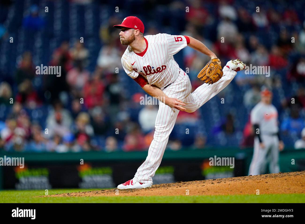 Philadelphia Phillies' Sam Coonrod plays during an interleague baseball ...