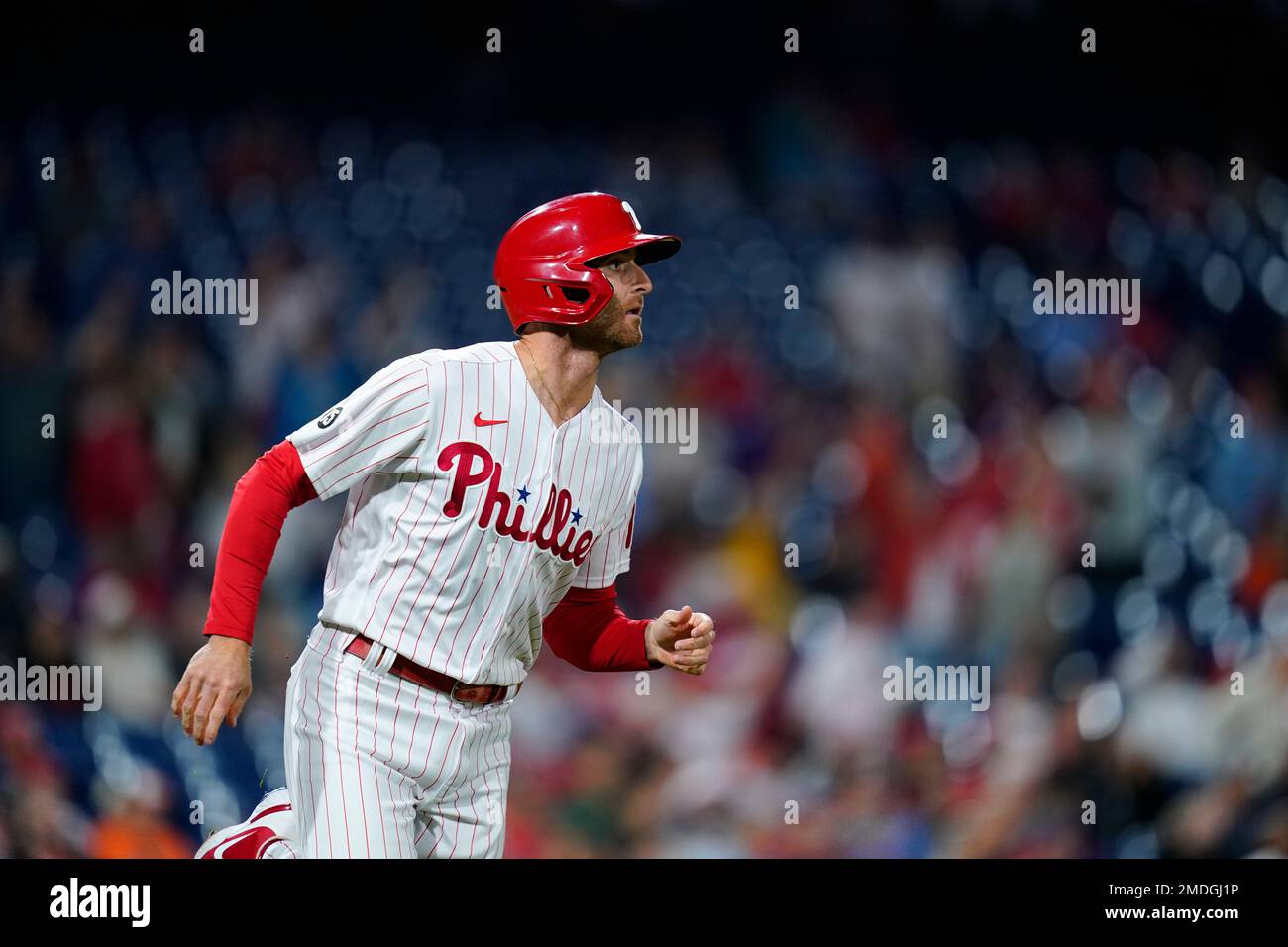 Philadelphia Phillies' Brad Miller plays during an interleague baseball ...