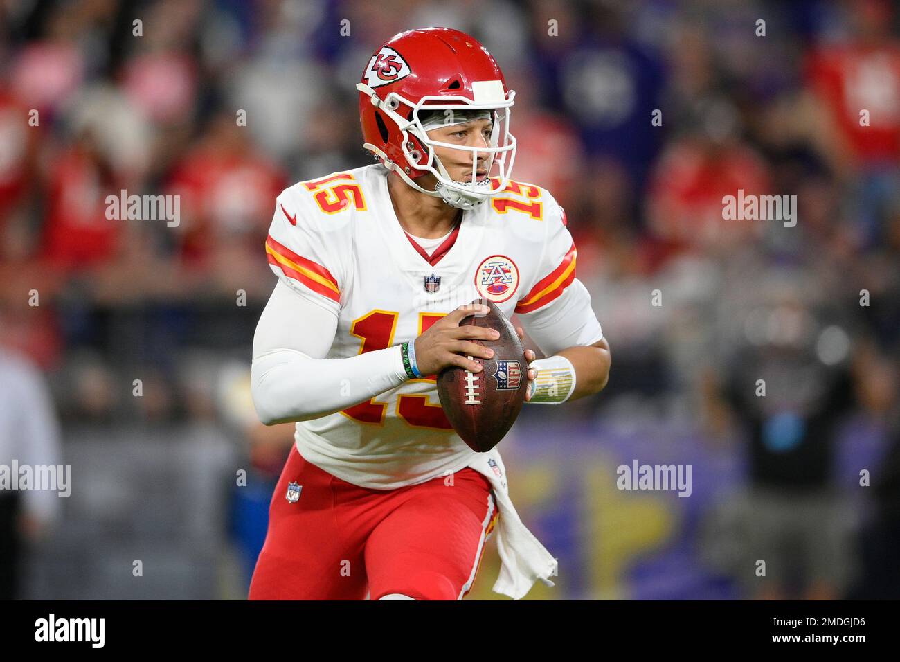 Kansas City Chiefs quarterback Patrick Mahomes in action in the first ...