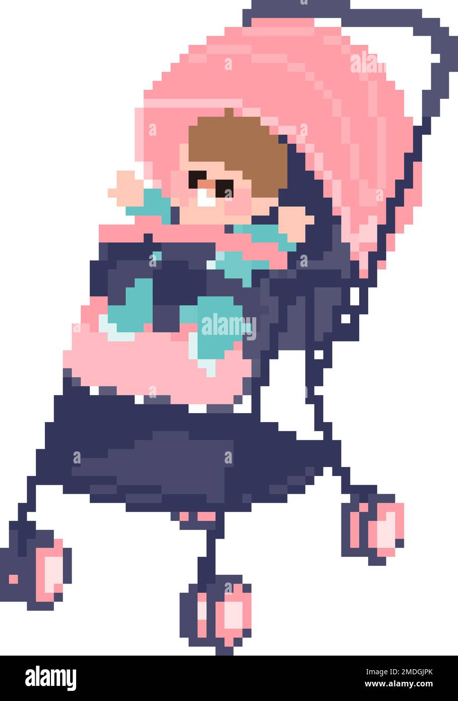 Baby in a stroller. Vector illustration that is easy to edit Stock ...