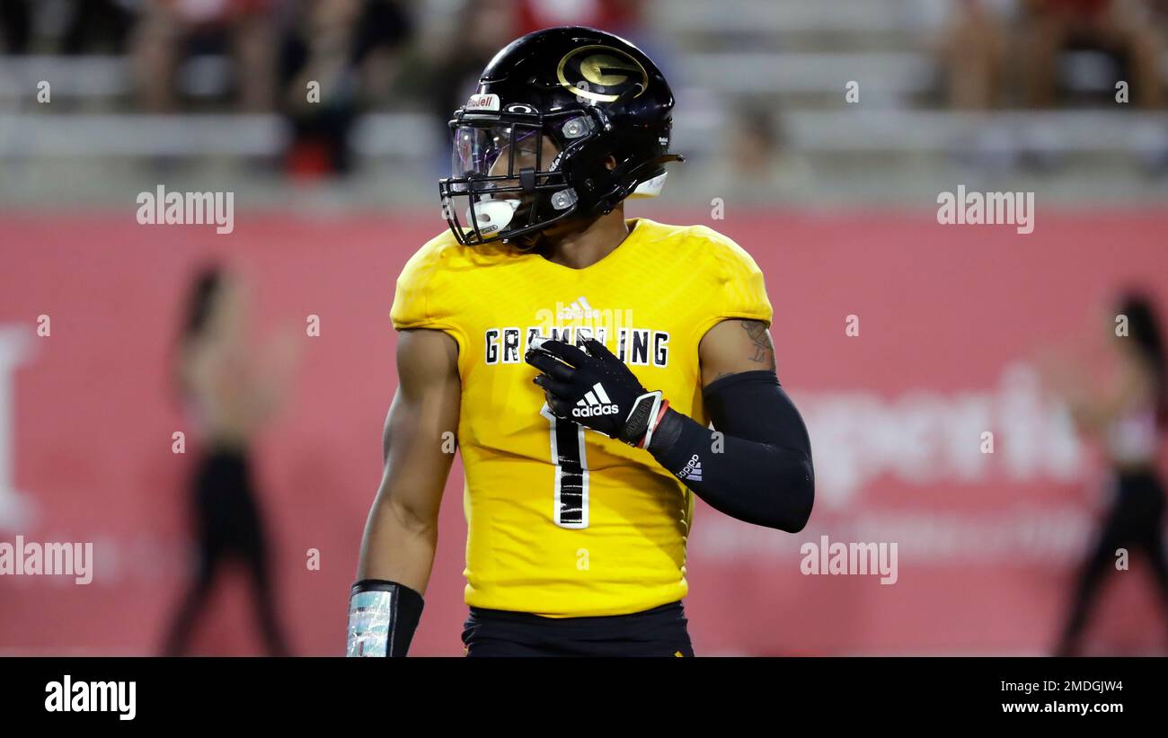 Grambling state wide receiver Donald Johnson III (1) during an NCAA ...