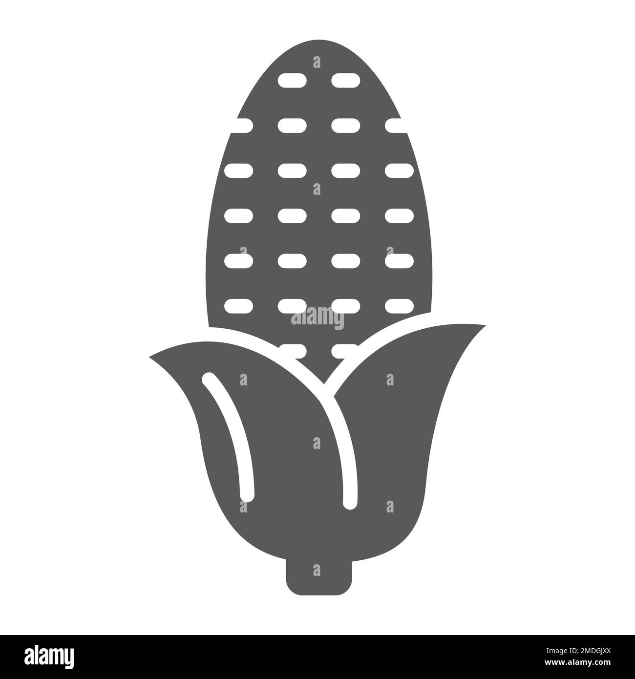 Corn glyph icon, corncob and vegetable, plant sign, vector graphics, a ... Corn glyph icon, corncob and vegetable, plant sign, vector graphics, a ...