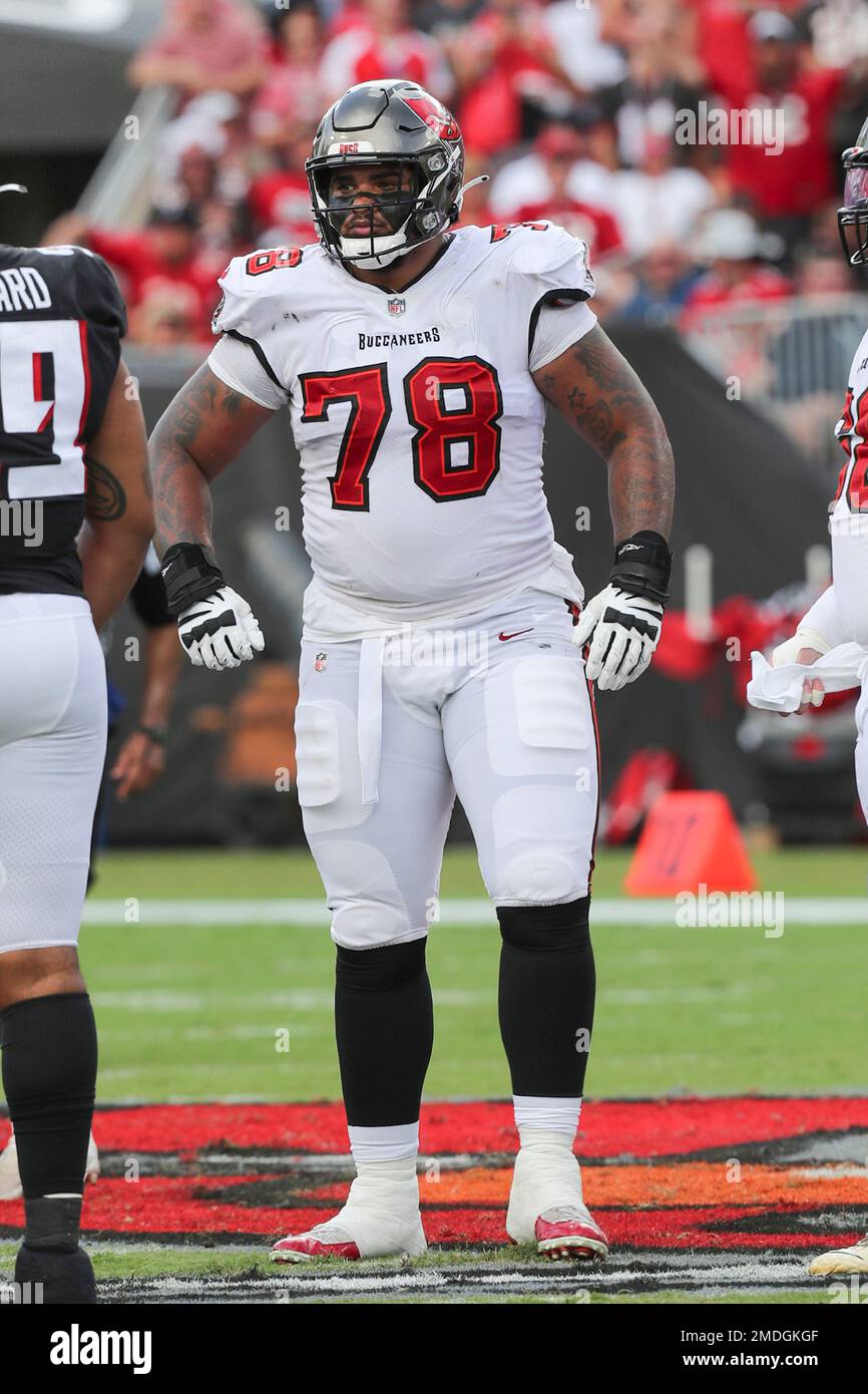 Tampa Bay Buccaneers offensive tackle Tristan Wirfs (78) plays against ...