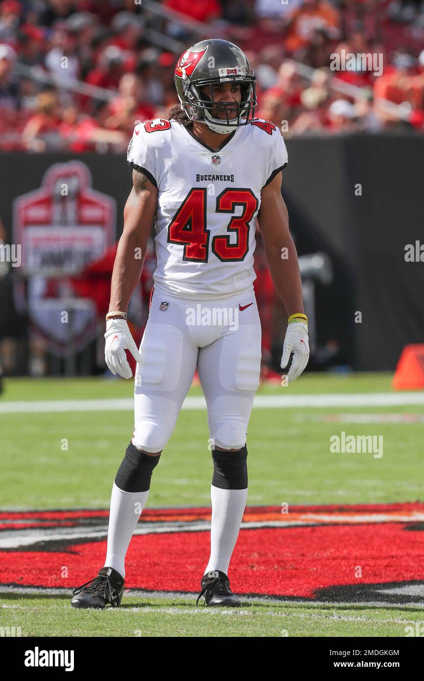 Tampa Bay Buccaneers defensive back Ross Cockrell (43) lines up against ...