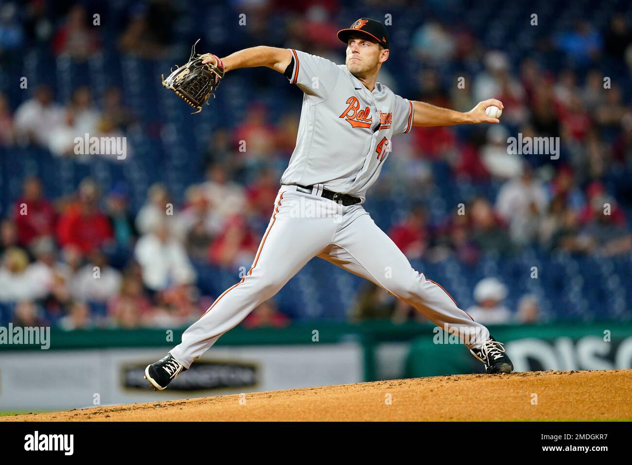 Baltimore Orioles' John Means pitches during the first inning of an ...