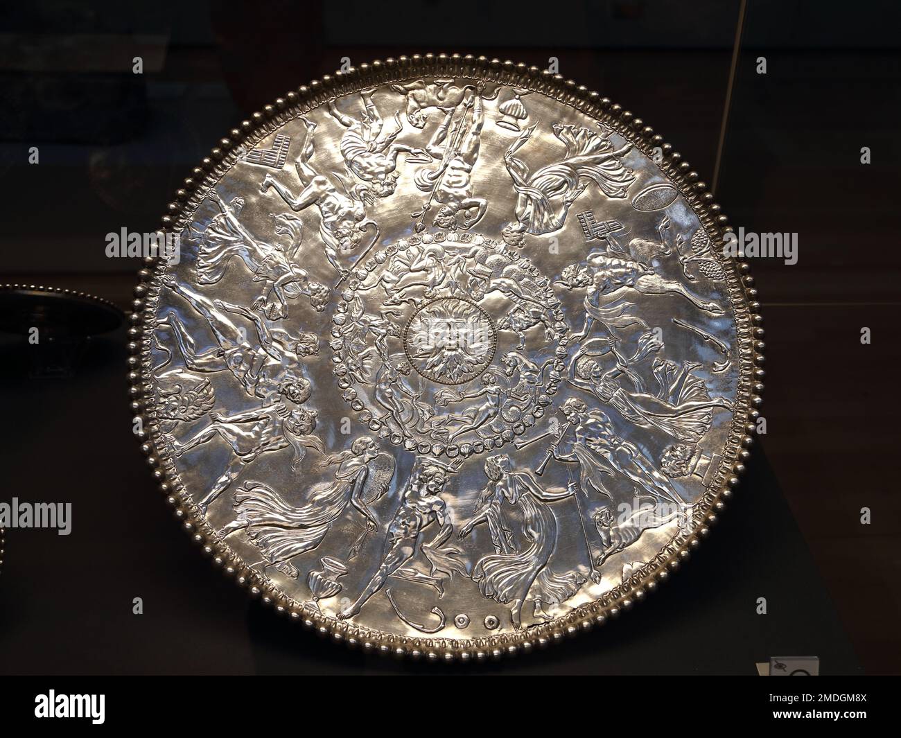 The Mildenhall great dish, a late Roman silver platter, at the British ...
