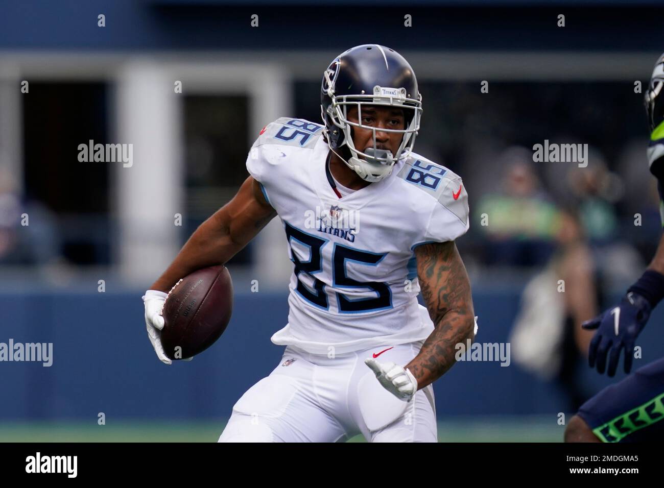 Tennessee Titans' MyCole Pruitt in action against the Seattle Seahawks ...