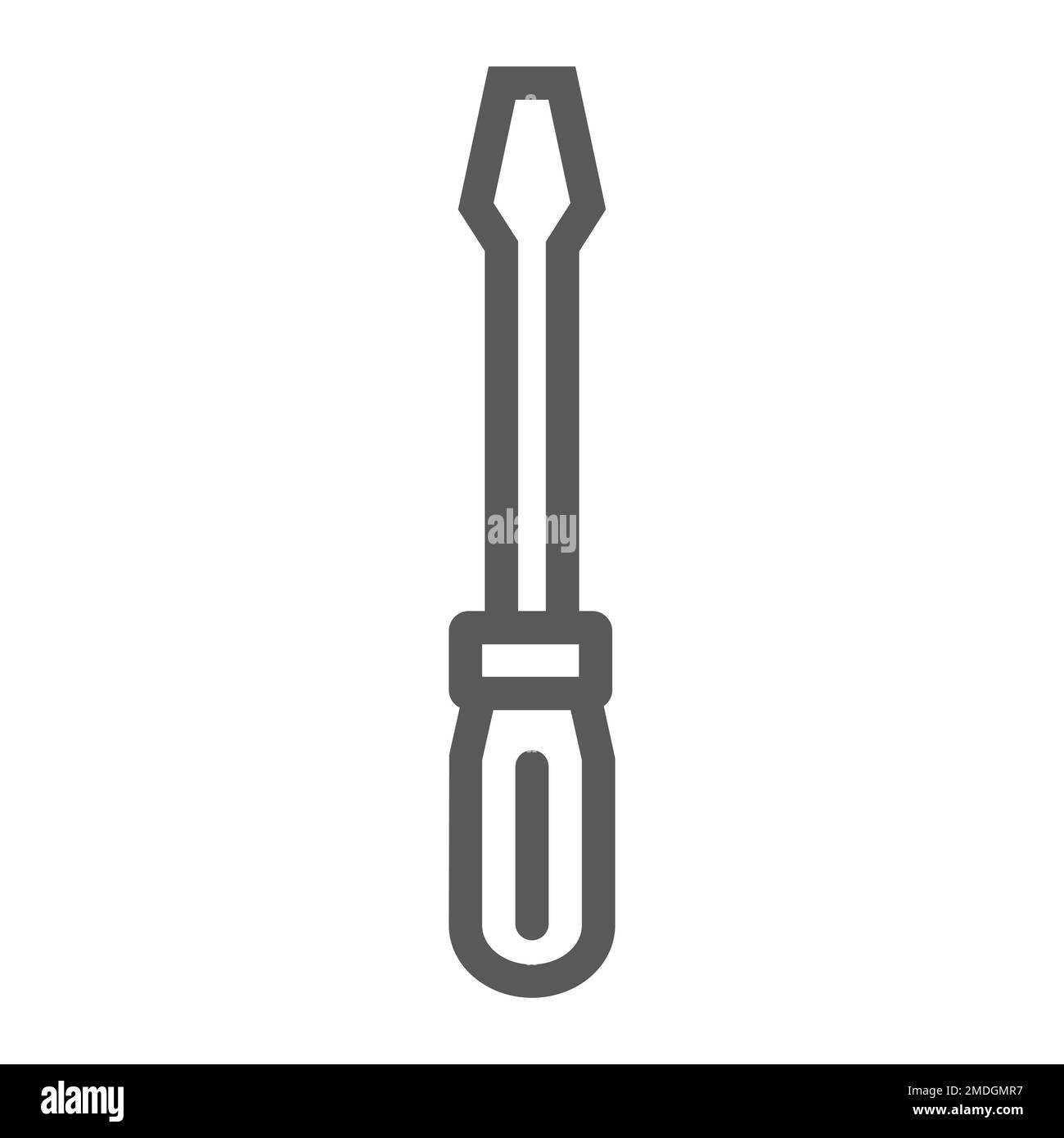 Screwdriver line icon, tool and repair, equipment sign, vector graphics ...