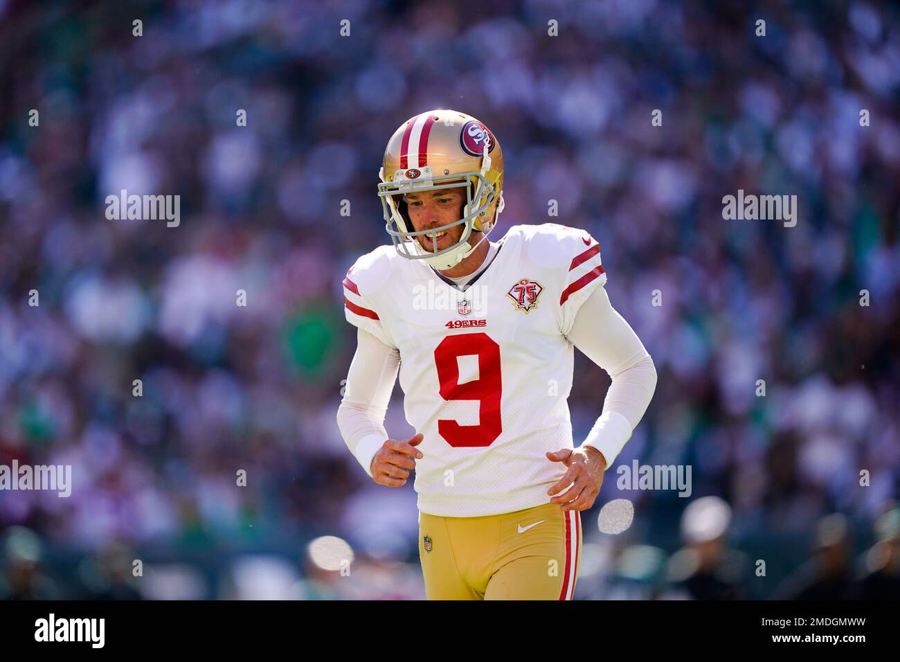 San Francisco 49ers kicker Robbie Gould in action during an NFL ...