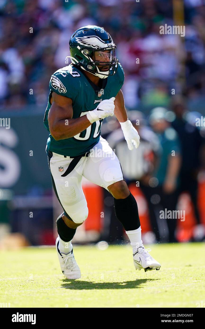 Philadelphia Eagles linebacker Eric Wilson in action during an NFL ...