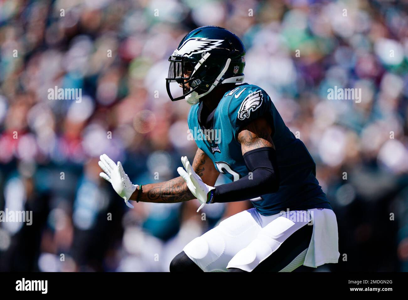 Philadelphia Eagles cornerback Darius Slay in action during an NFL ...
