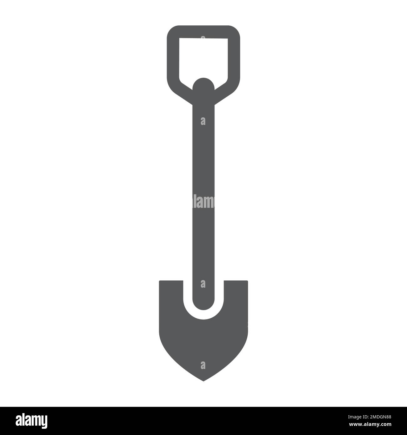 Shovel glyph icon, equipment and tool, agriculture sign, vector ...