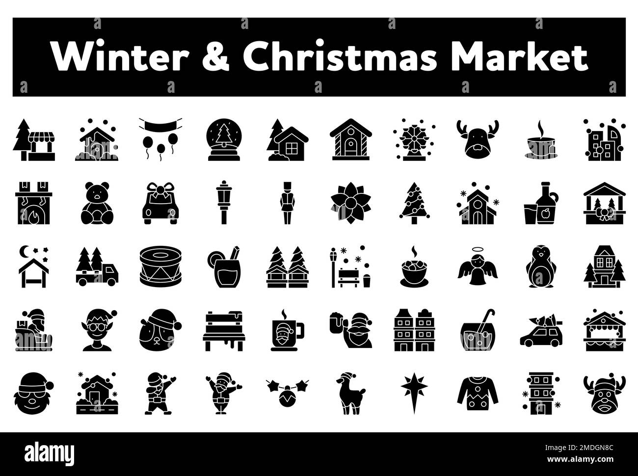 A vector illustration pack of "Winter and Christmas" related icons ...
