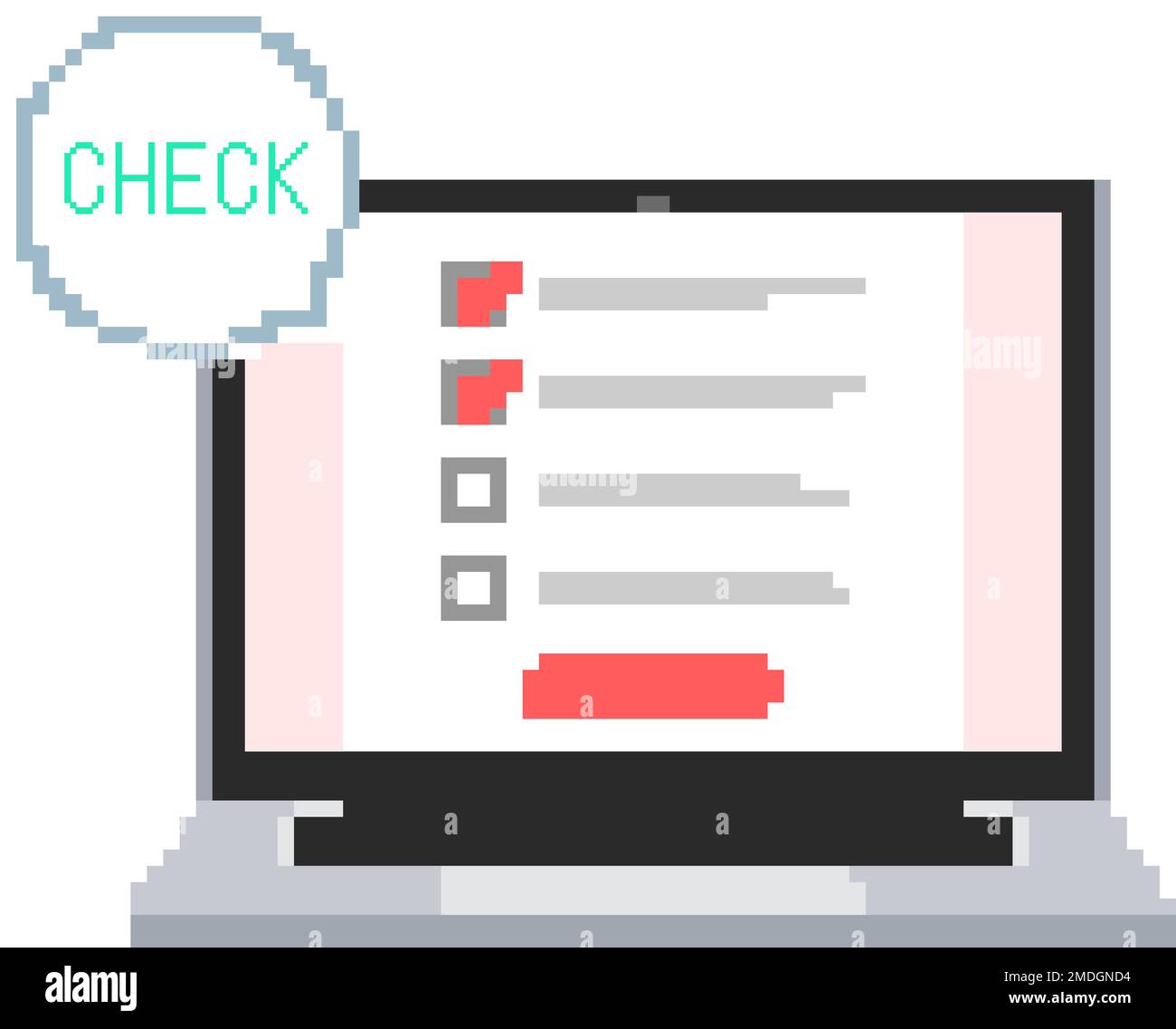 PC check screen. Vector illustration that is easy to edit Stock Vector ...