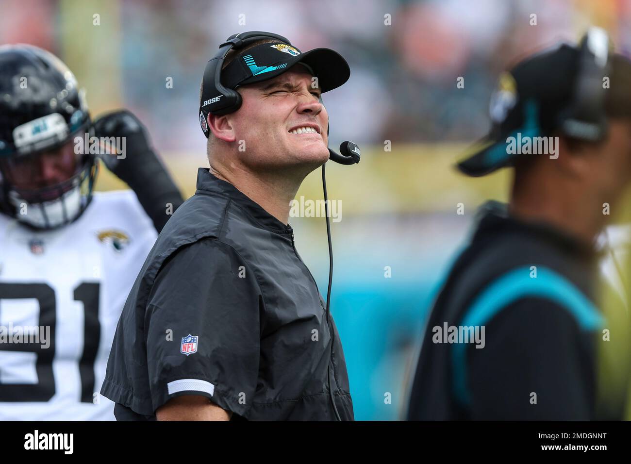 Jacksonville Jaguars defensive line coach Tosh Lupoi during an NFL ...