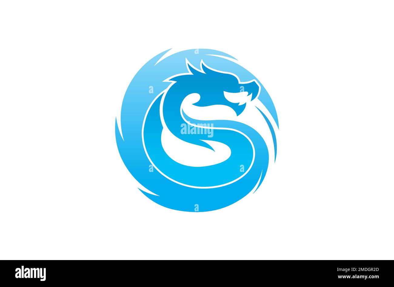 blue dragon circle logo design vector icon symbol Design Illustration ...