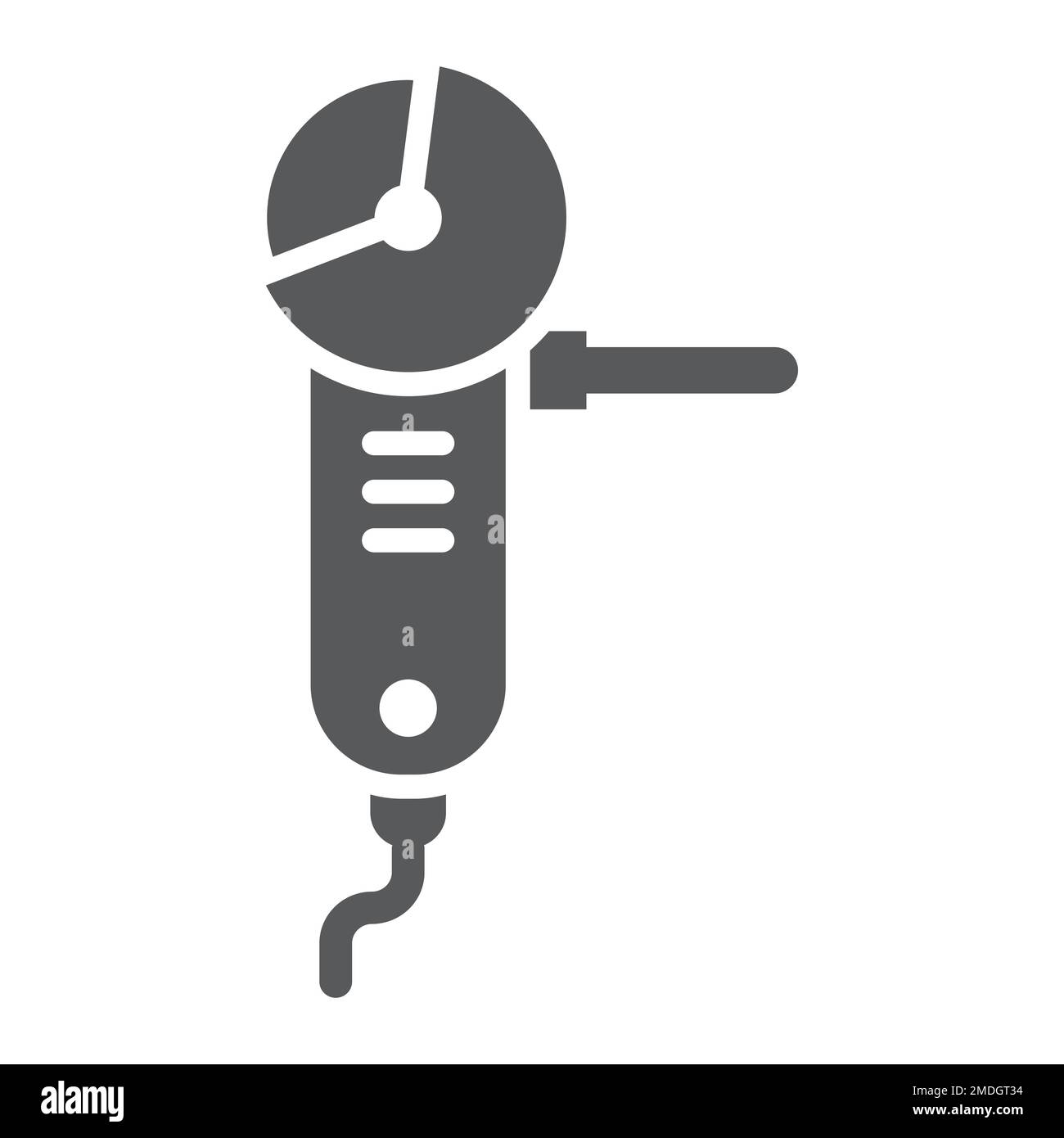 Angle grinder glyph icon, tool and equipment, cutter sign, vector ...