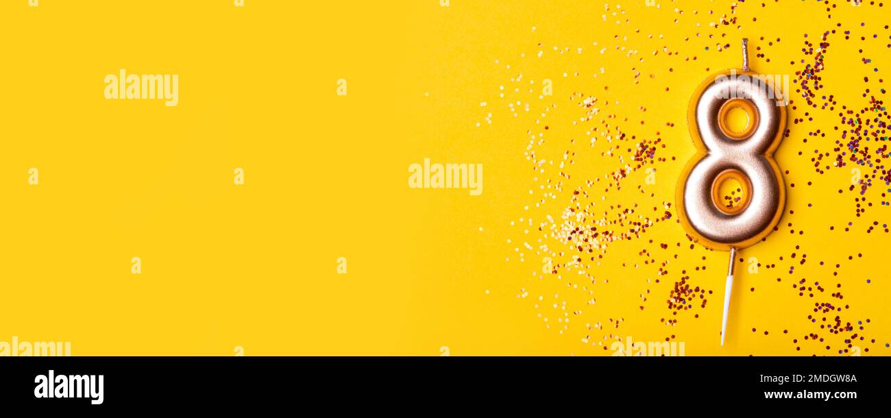 Number eight candle hi-res stock photography and images - Alamy