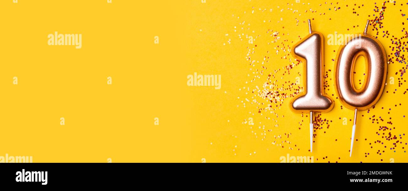 Number ten candle hi-res stock photography and images - Alamy