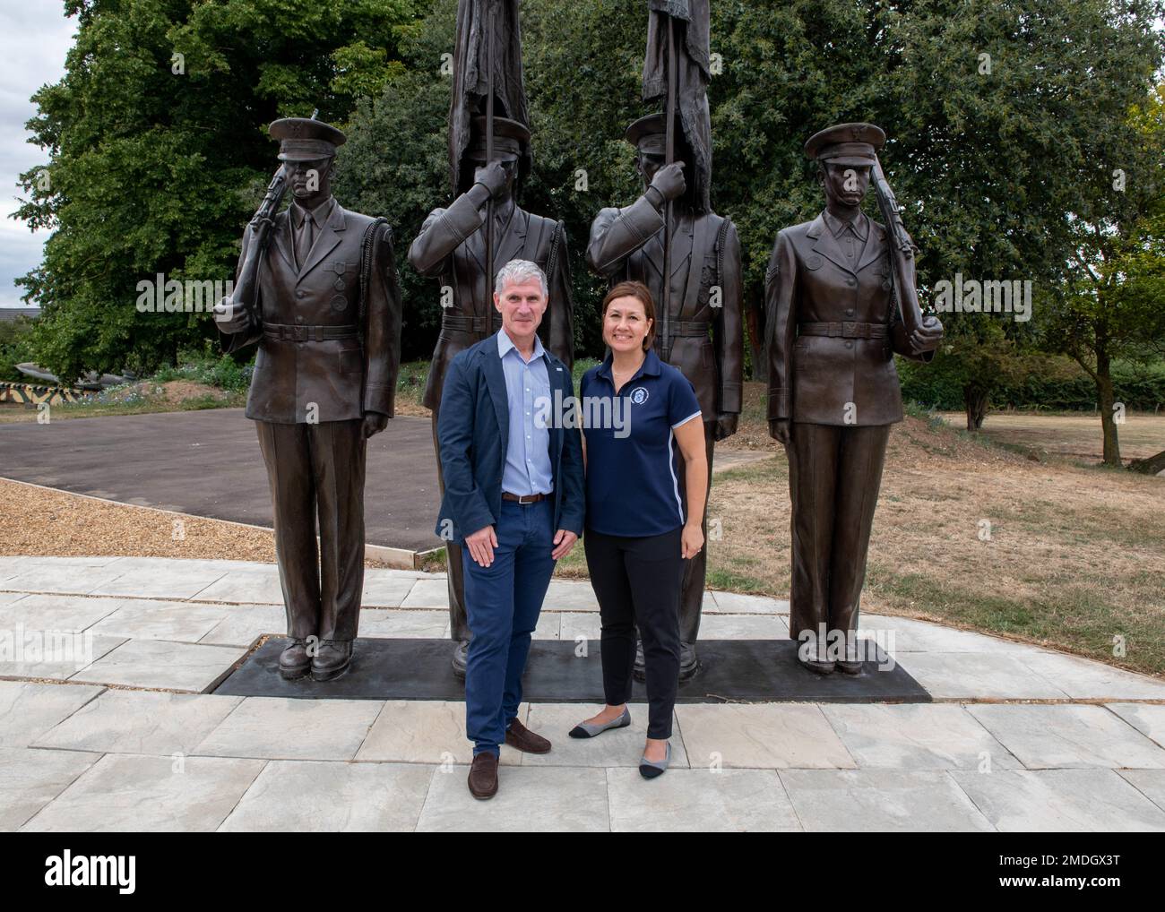 Chief Master Sgt. of the Air Force JoAnne S. Bass tours the Imperial War Museum with a U.K ...