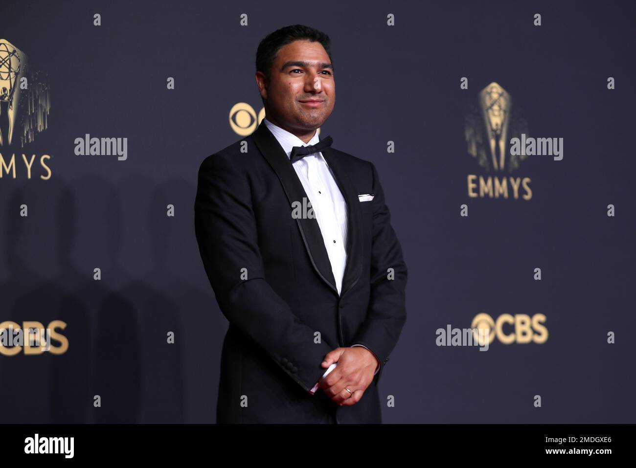 Nick Mohammed poses for a photo at the 73rd Emmy Awards at the JW ...