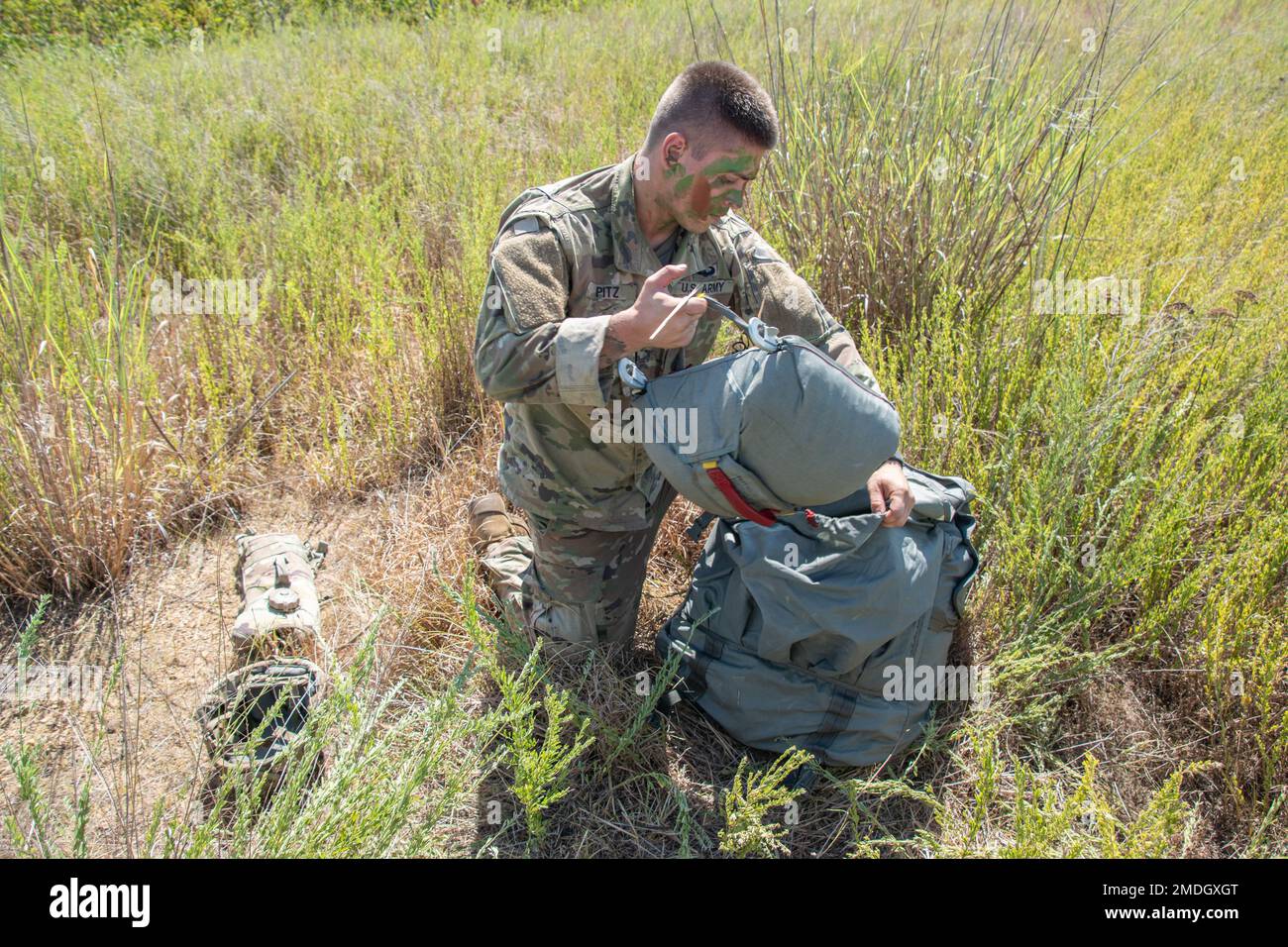 Spc. Michael Pitz, an airborne Soldier with Company C, 2nd Battalion ...