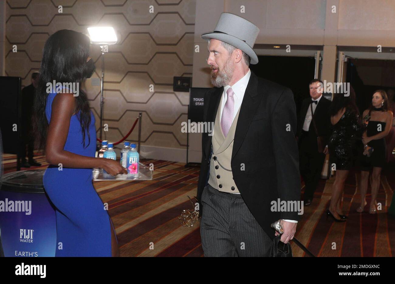 Brendan Hunt arrives at the 73rd Emmy Awards at the JW Marriott at L.A ...