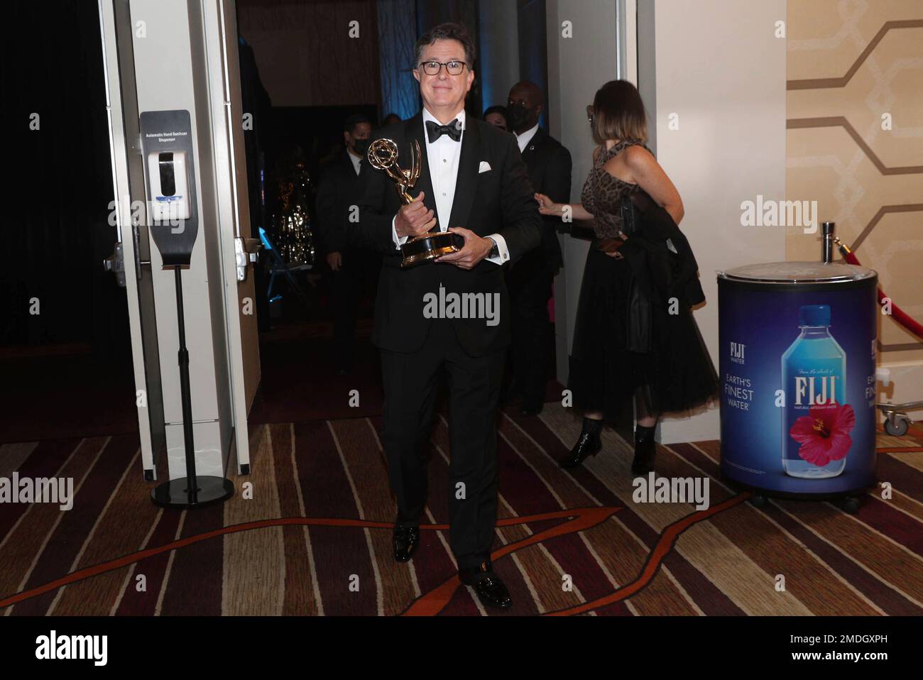 Stephen Colbert arrives at the 73rd Emmy Awards at the JW Marriott at L ...