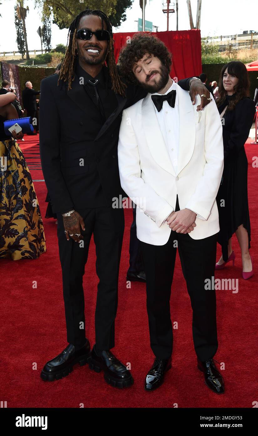 Gata and Dave Burd arrive at the 73rd Emmy Awards at the JW Marriott on ...