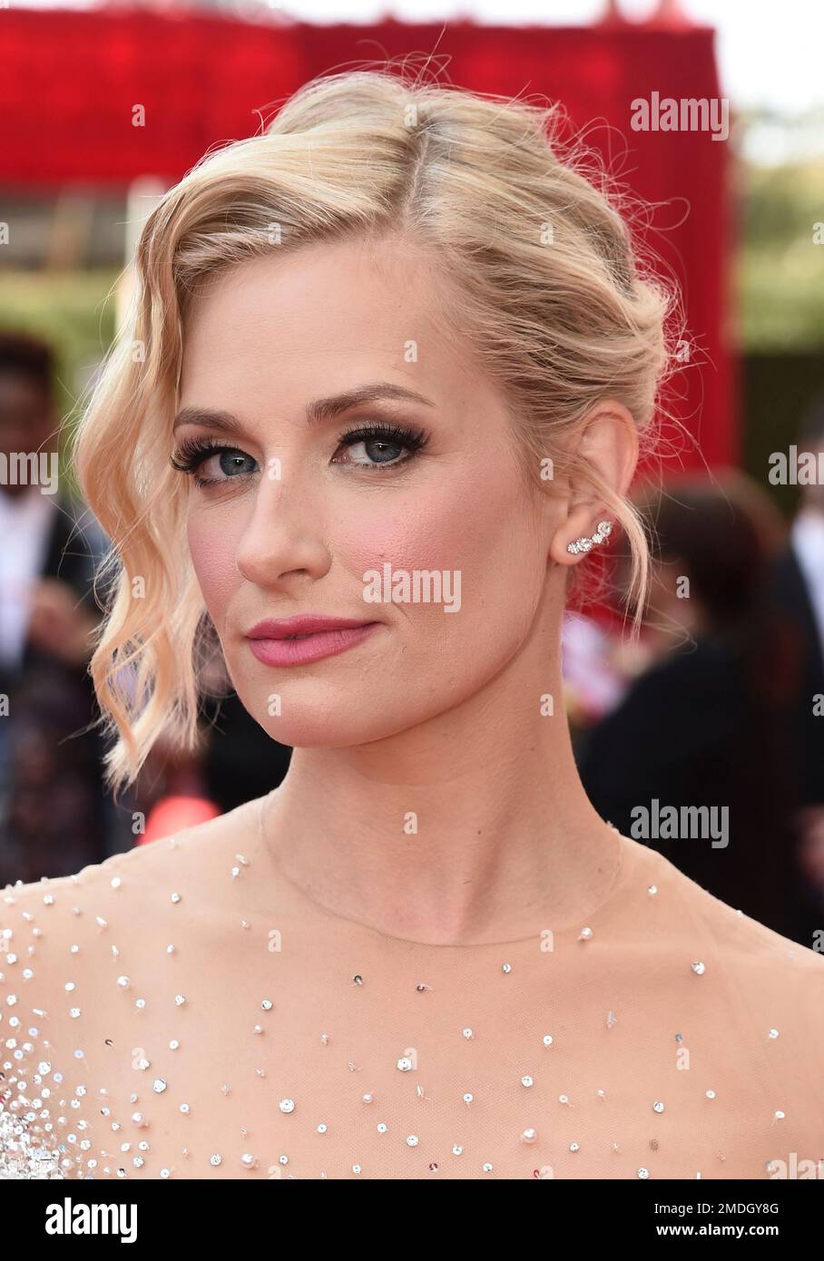 Beth Behrs arrives at the 73rd Emmy Awards at the JW Marriott on Sunday ...