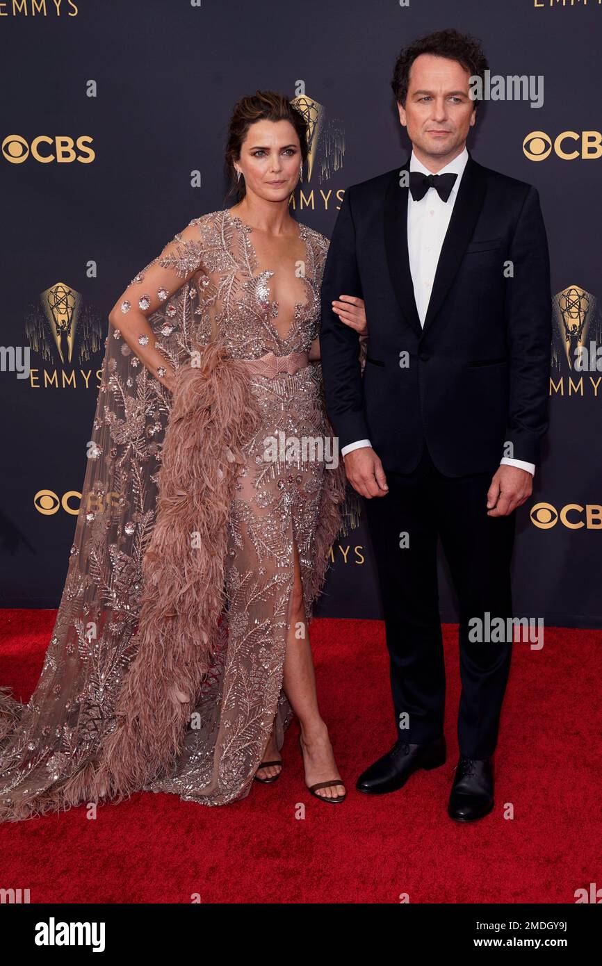 Keri Russell and Matthew Rhys arrive at the 73rd Primetime Emmy Awards ...