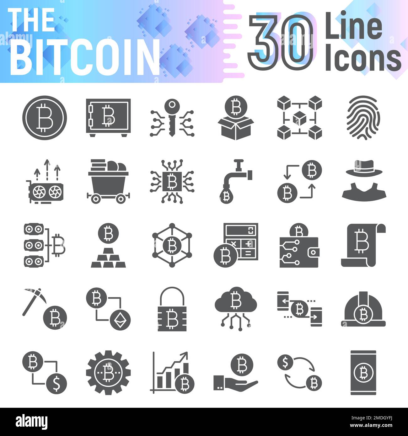 Digital currency bitcoin on video Stock Vector Images - Alamy