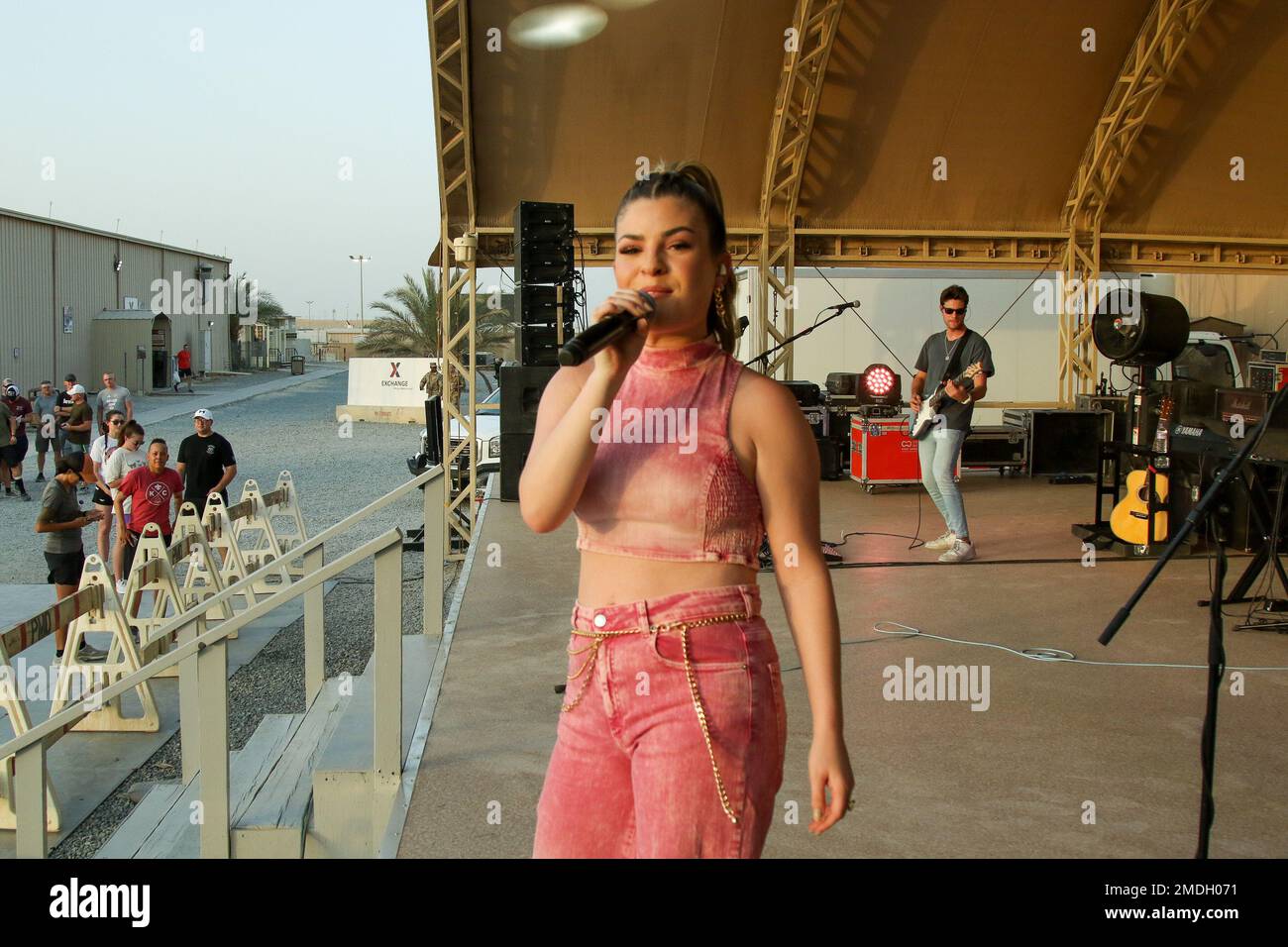 Country Singer Tenille Arts performed live for service members on Camp ...