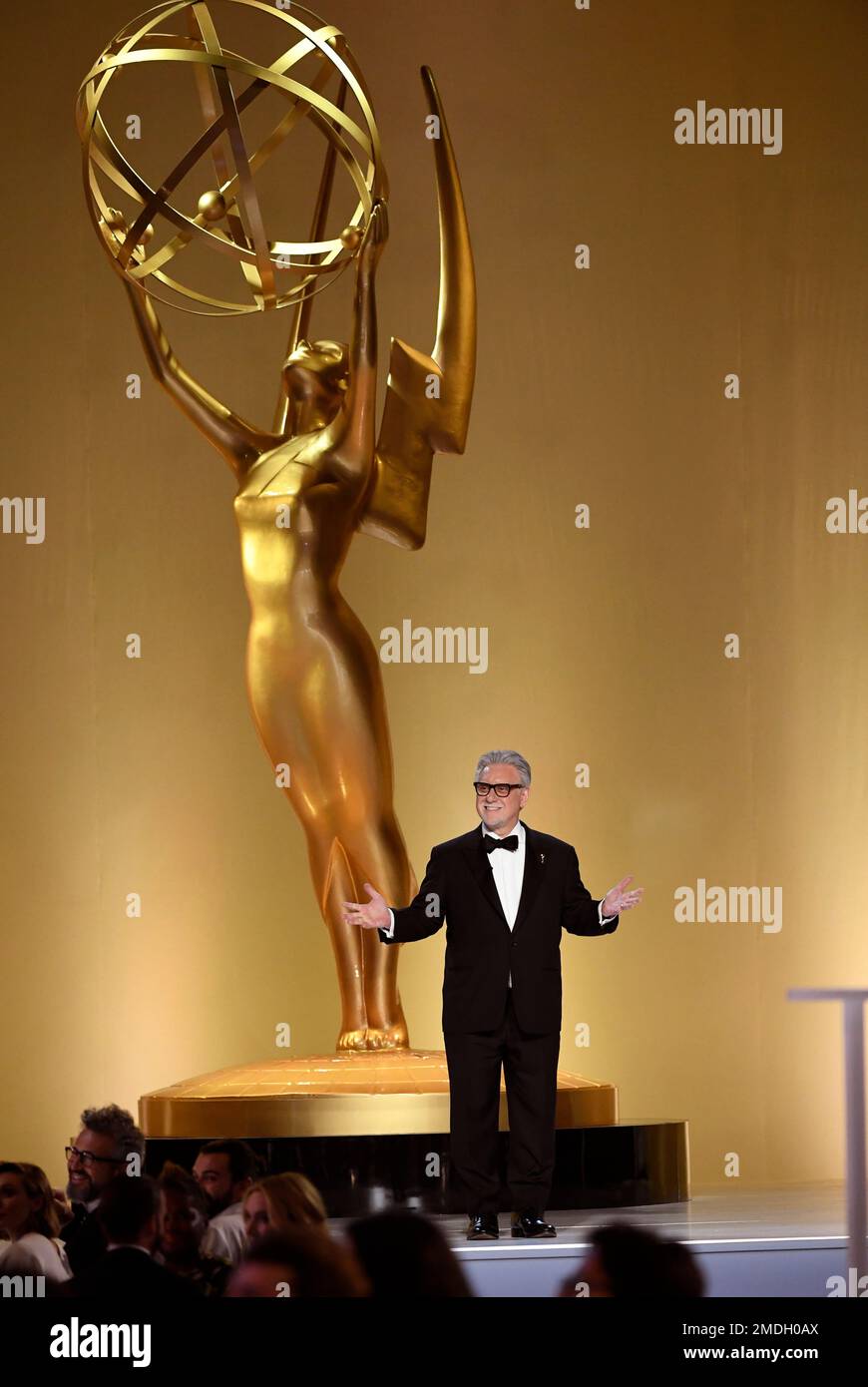 Television Academy Chairman and CEO Frank Scherma speaks on stage at ...