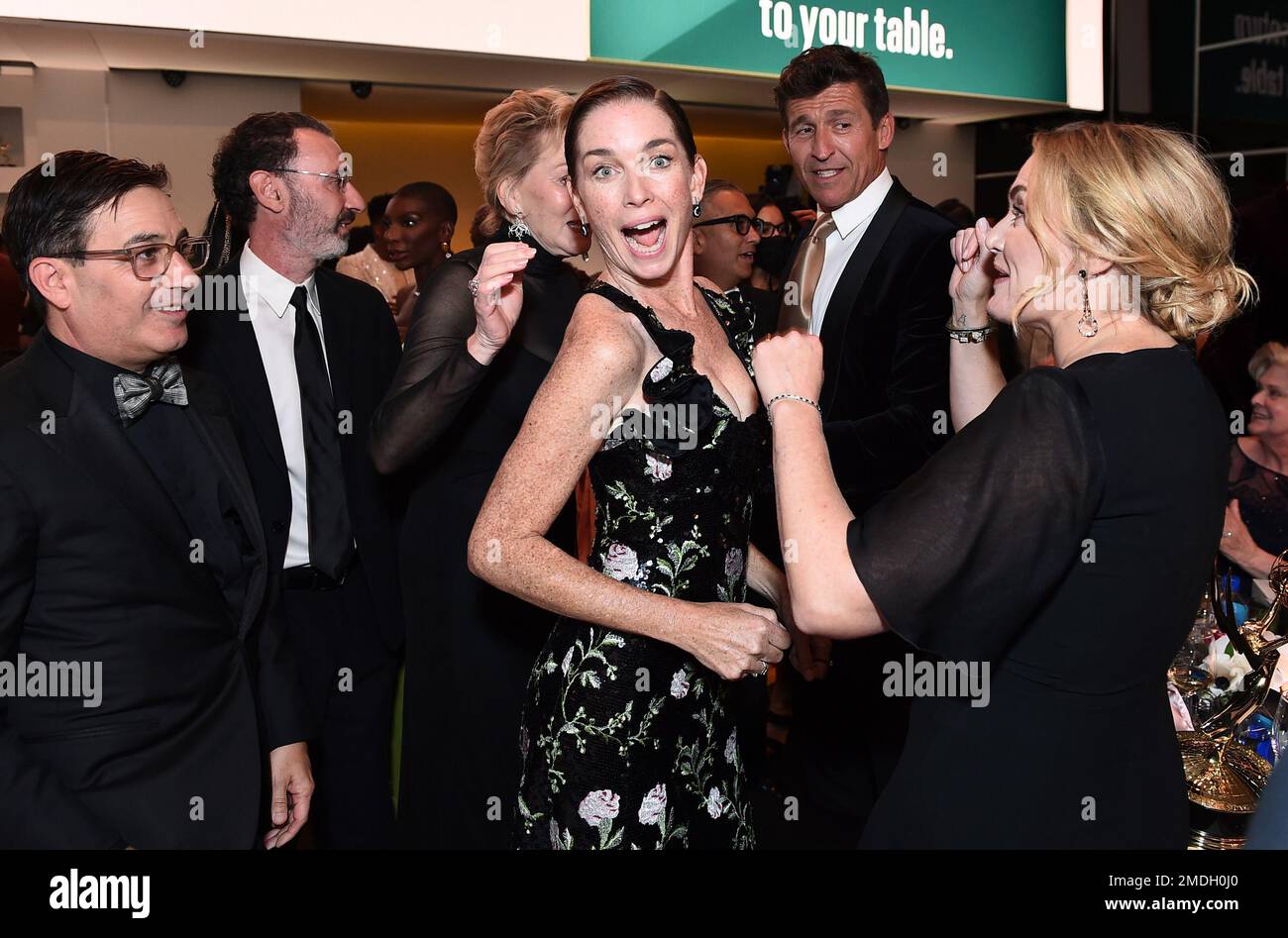 Jean Smart, center left, and Kate Winslet congratulate Julianne ...