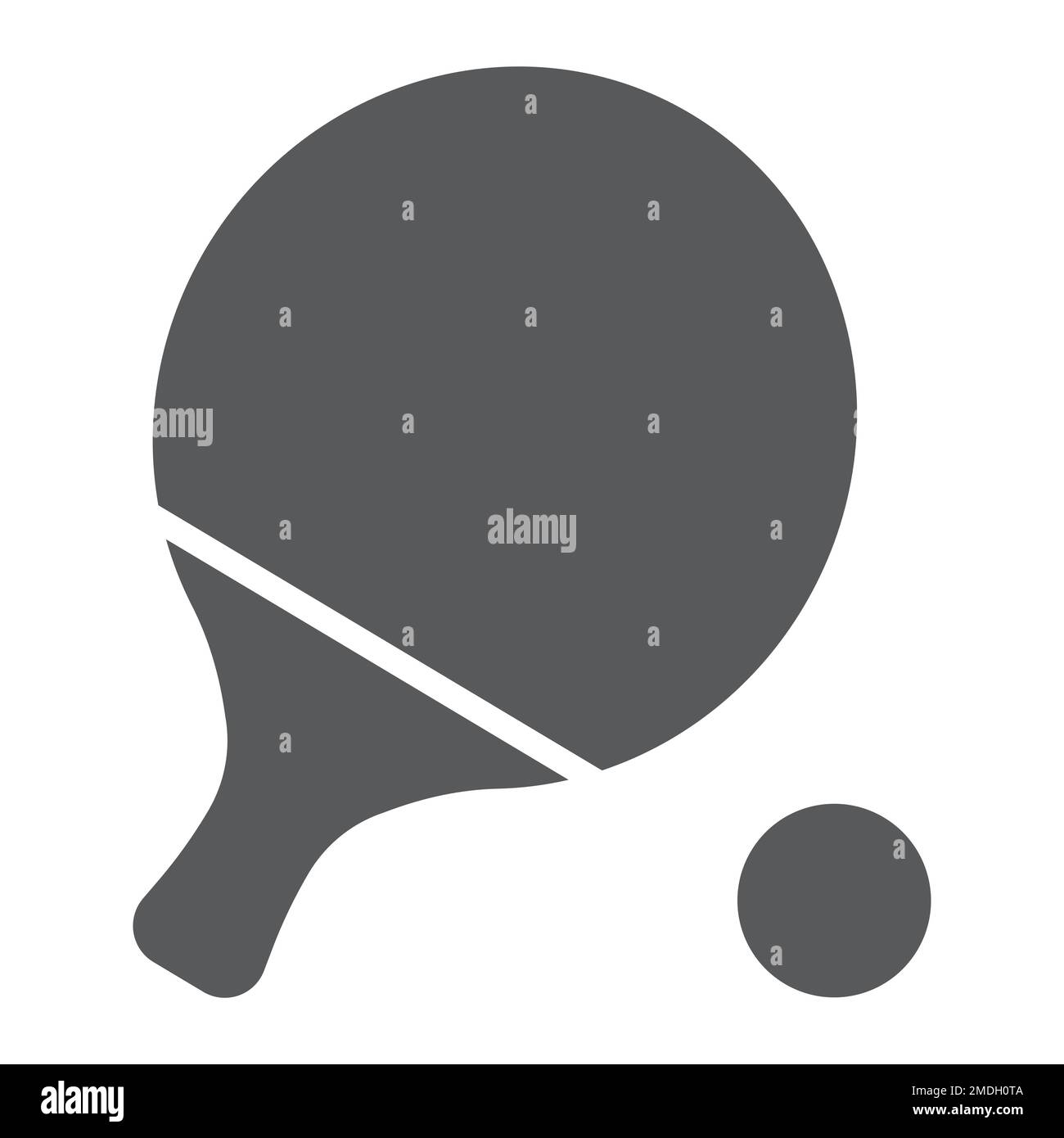 Ping pong glyph icon, game and sport, racket sign, vector graphics, a ...