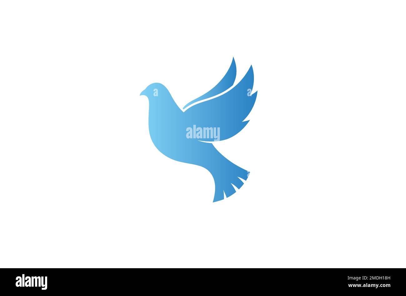 Creative Flying Blue Pigeon Dove Bird Vector Logo Design Symbol Icon ...